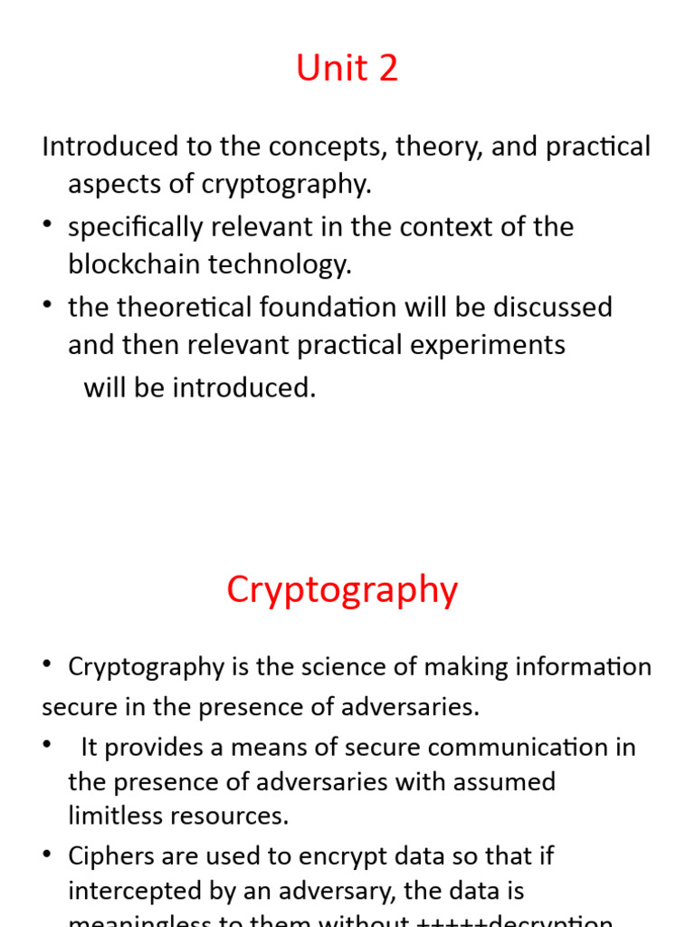 4 - Unit 2 Crypto Basics, SHA Algorithms | PDF | Cryptography | Key (Cryptography)