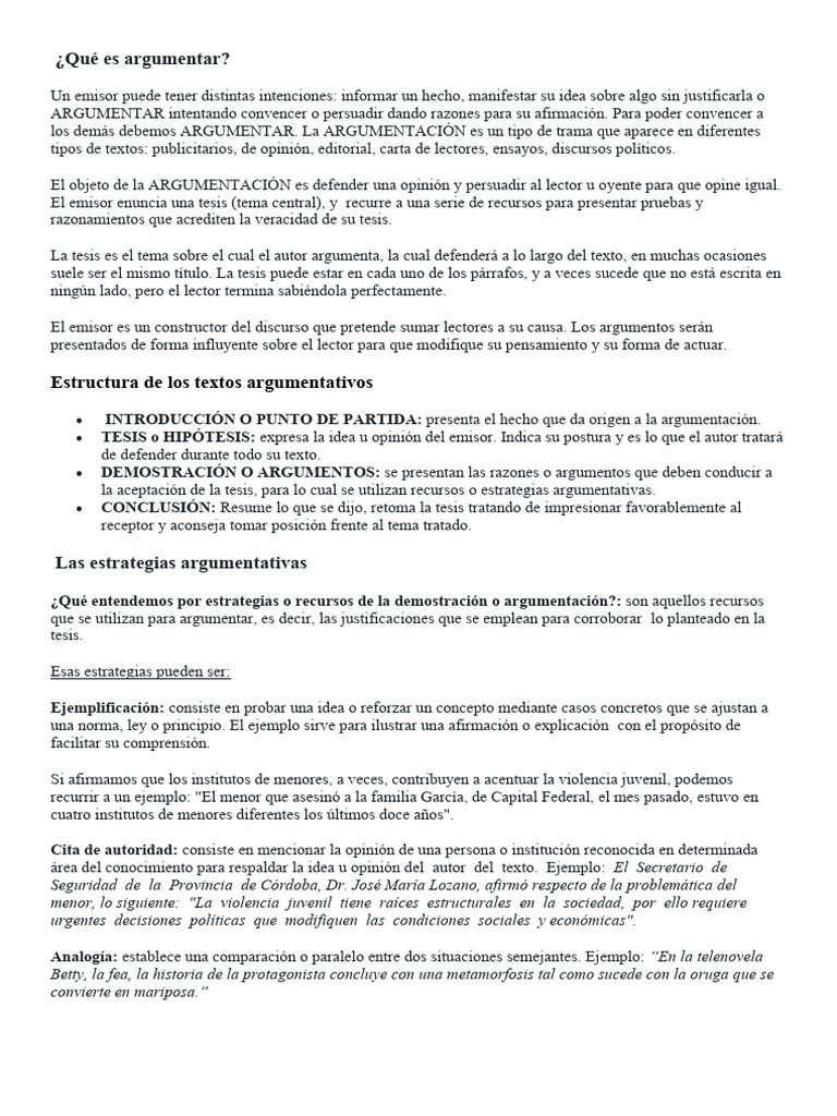Qué Es Argumentar | PDF | Ensayos