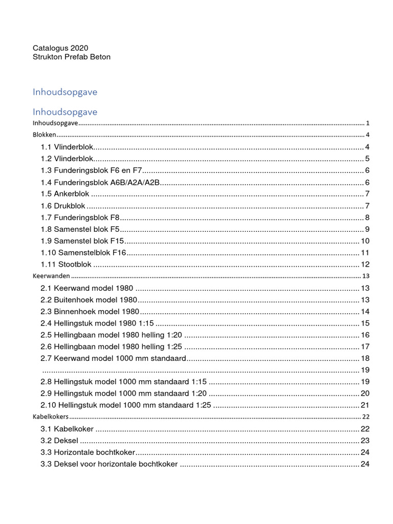 Productcatalogus 2020 Strukton Prefab Beton | PDF