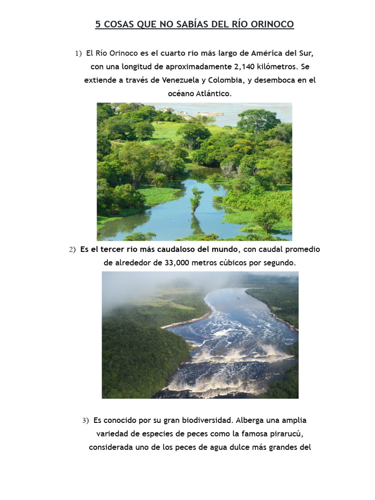 5 Cosas Que No Sabías Del Río Orinoco | PDF