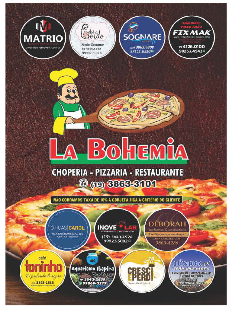 Cardapio La Bohemia Completo | PDF