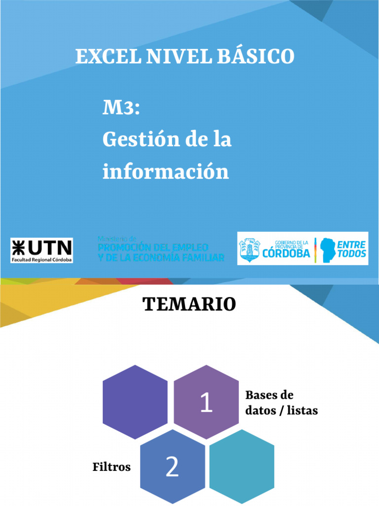 Modulo 3 | PDF | Microsoft Excel | Bases de datos