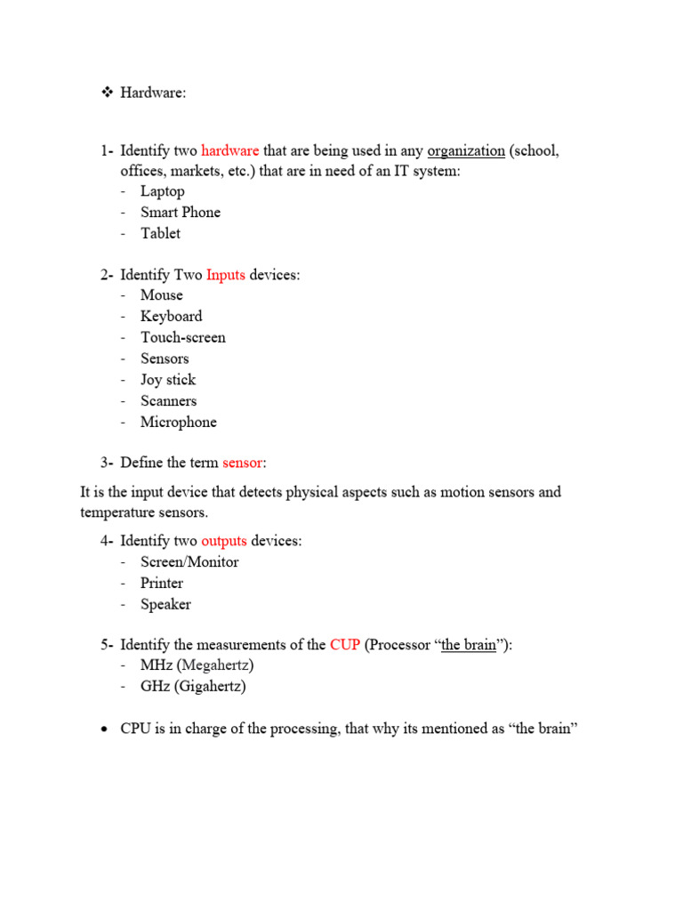Chapter 2-Hardware | PDF | Computer Data Storage | Computer Hardware