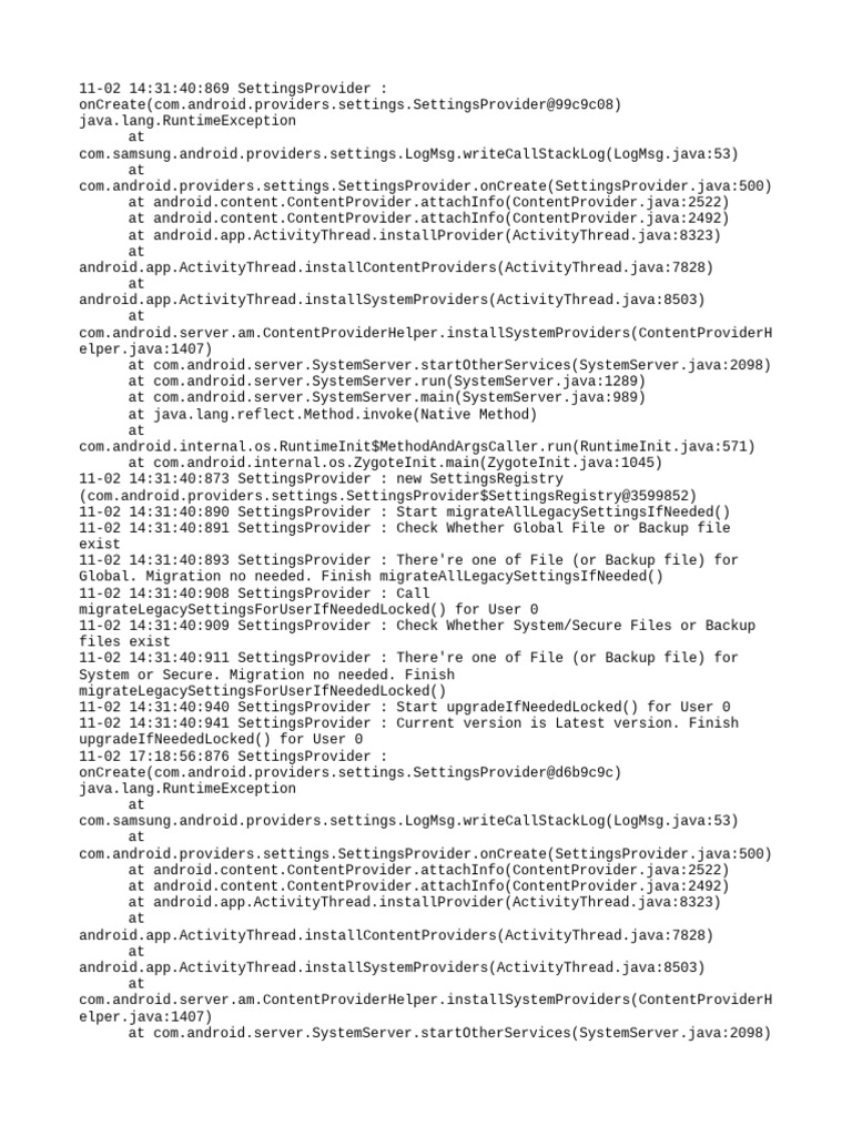 Settingsprovider | PDF