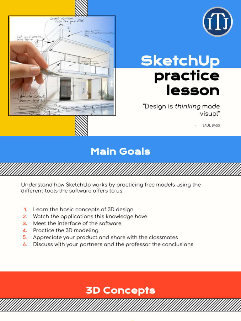 SketchUp Lesson 1 | PDF