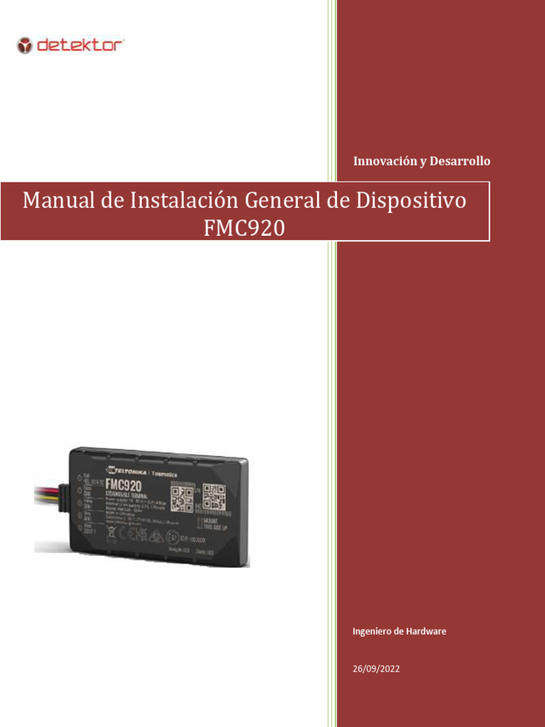 Instructivo Instalacion FMC920 | PDF | Relé | Ingenieria Eléctrica