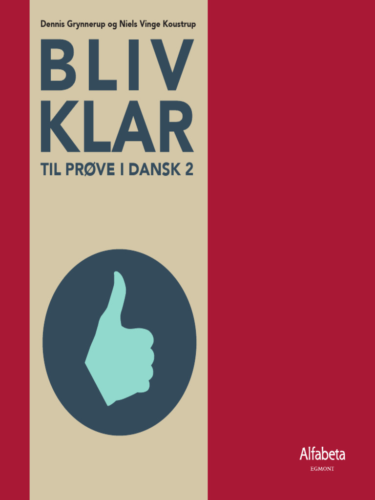 Facitliste Bliv Klar Til Prøve I Dansk 2 Final - d4N7IGNh6kkA | PDF