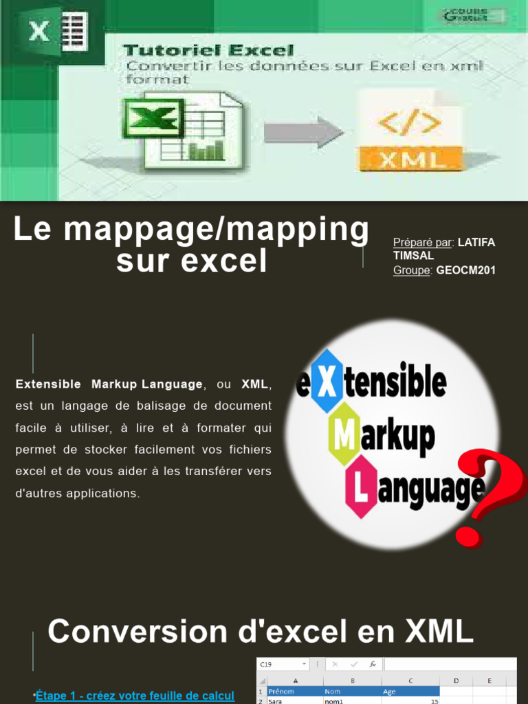 Conversion Excel en XML Simplifiée | PDF | Microsoft Excel | XML