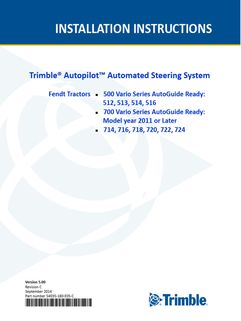 AP Installation Instr. Fendt AGR 700 500 AW | PDF | Electrical Connector | Electromagnetic ...