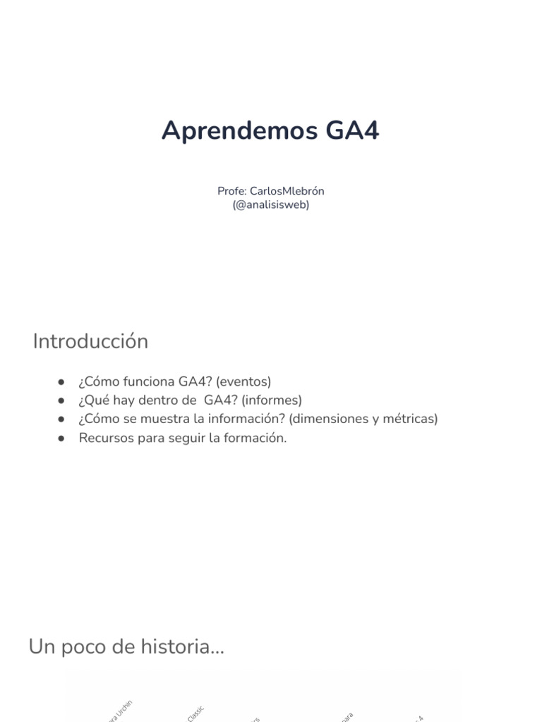 001 Introduccion GA4 Analisisweb | PDF