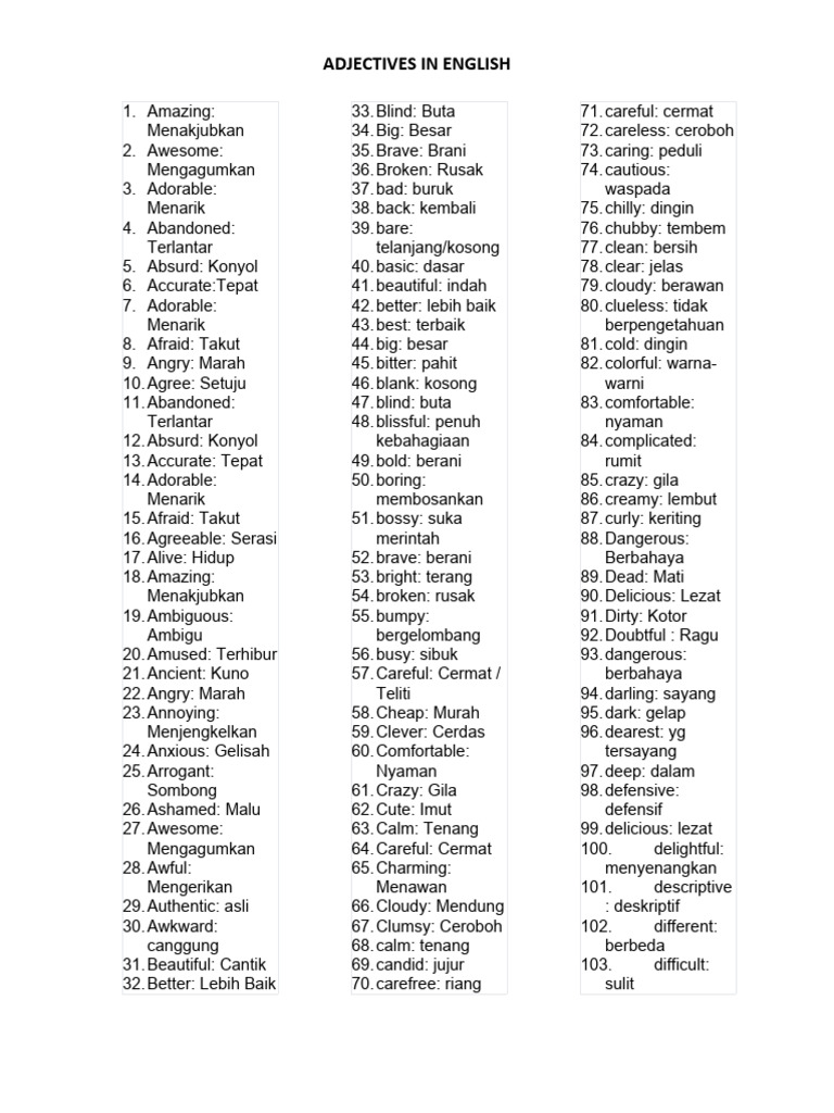 ADJECTIVES | PDF