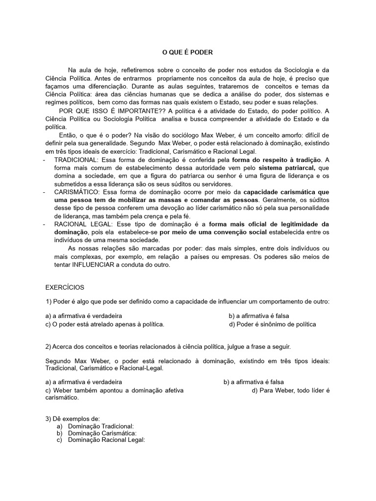 O Que É Poder | PDF