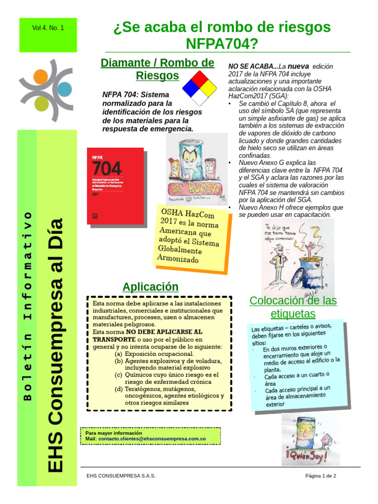 Boletin No. 8 - Etiquetado NFPA | PDF | Química