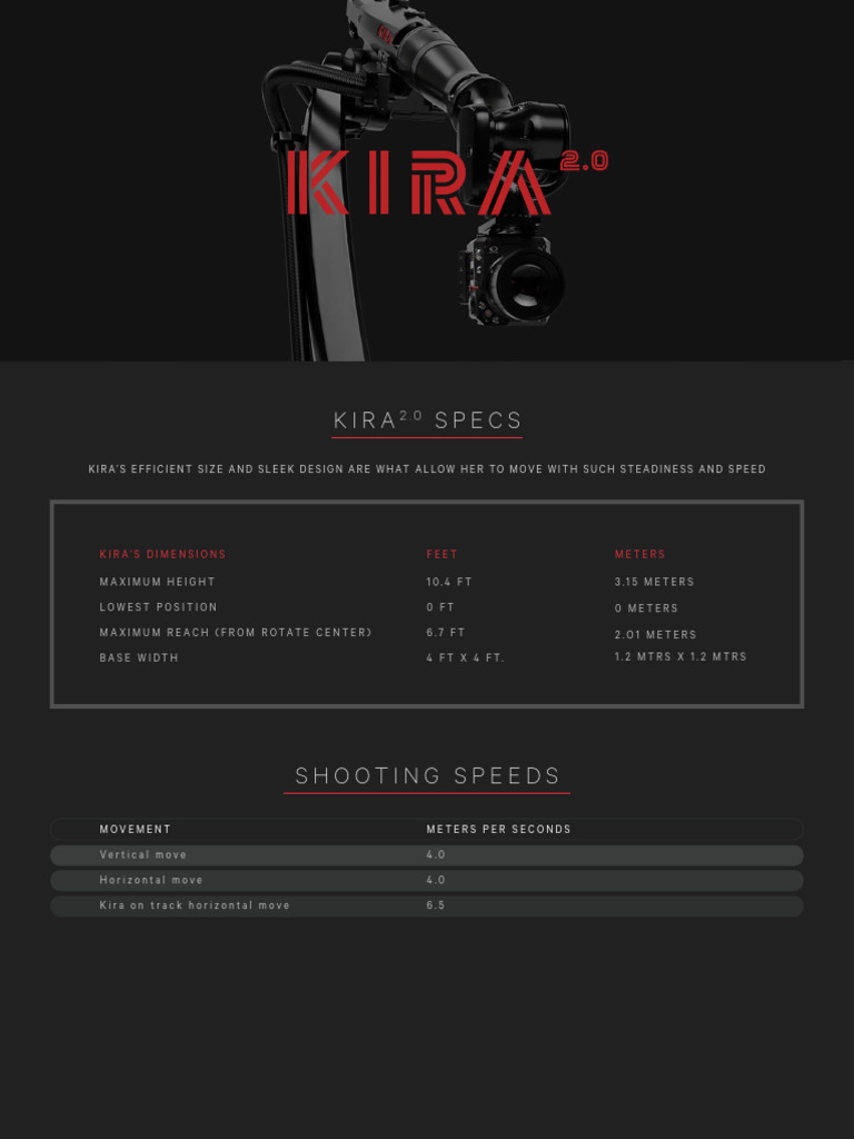 Motorized Precision Kira 2 Specs | PDF | Manufactured Goods