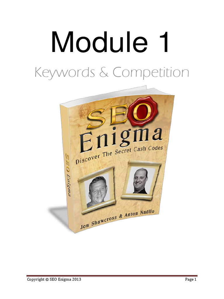 Module 1 Keyword Research | PDF | Search Engine Optimization | Computing