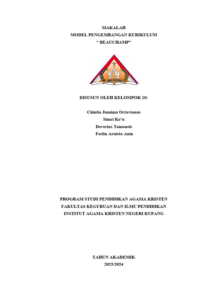 Model Pengembangan Kurikulum Beauchamp | PDF | Bisnis | Seni