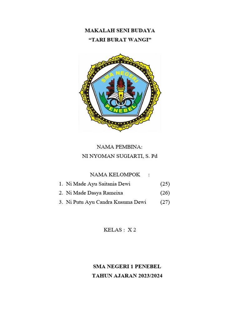 Makalah Tari Burat Wangi Bali | PDF