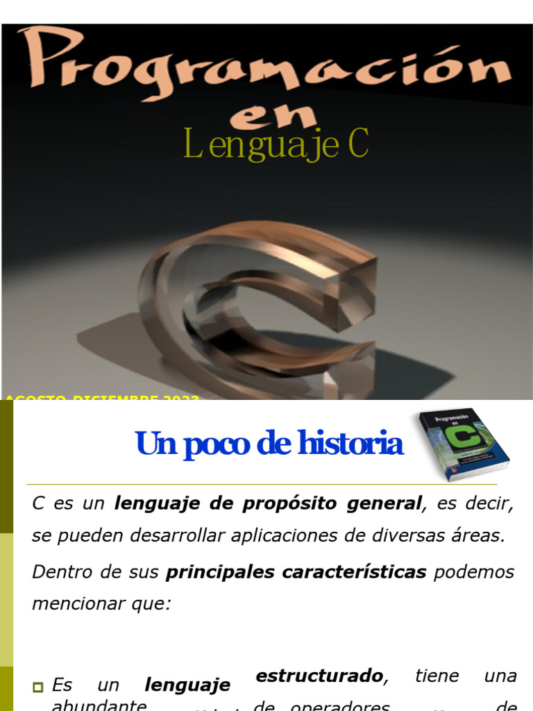 Características Del Lenguaje C | PDF | C (lenguaje de programación) | Lenguaje de programación
