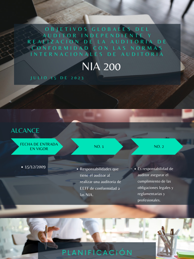 Presentación NIA 200 | Descargar gratis PDF | Auditoría | Contralor