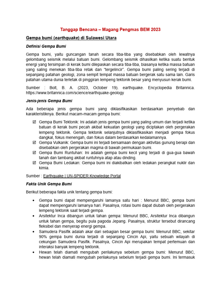 Siap Siaga Bencana Pdf Ilmu Sosial Perjalanan 