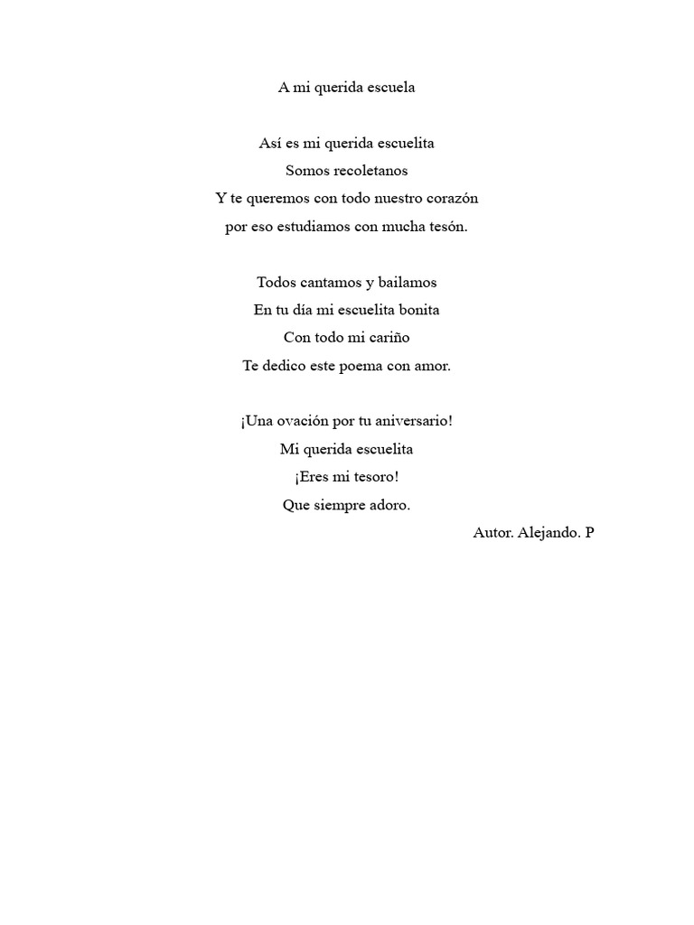 A Mi Querida Escuela | PDF