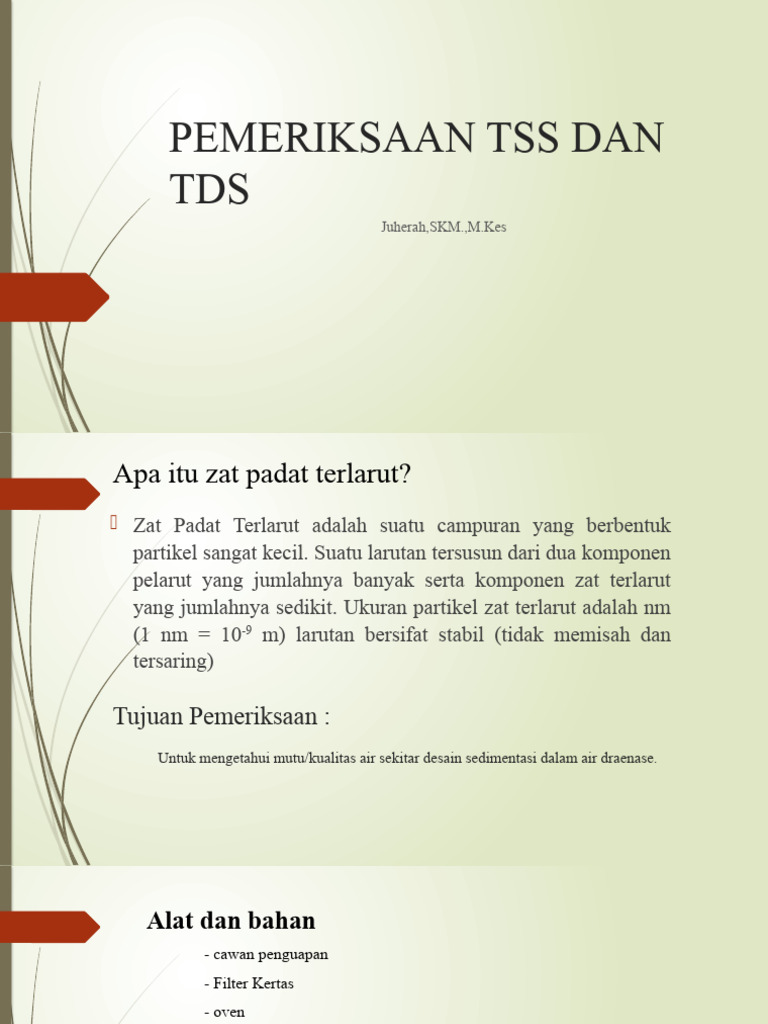 Pemeriksaan TSS Dan TDS | PDF
