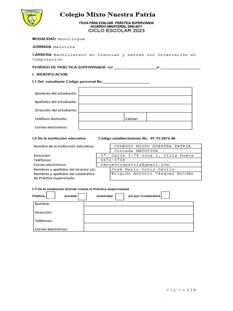 Ficha PS Bachillerato 2023 | PDF | Business