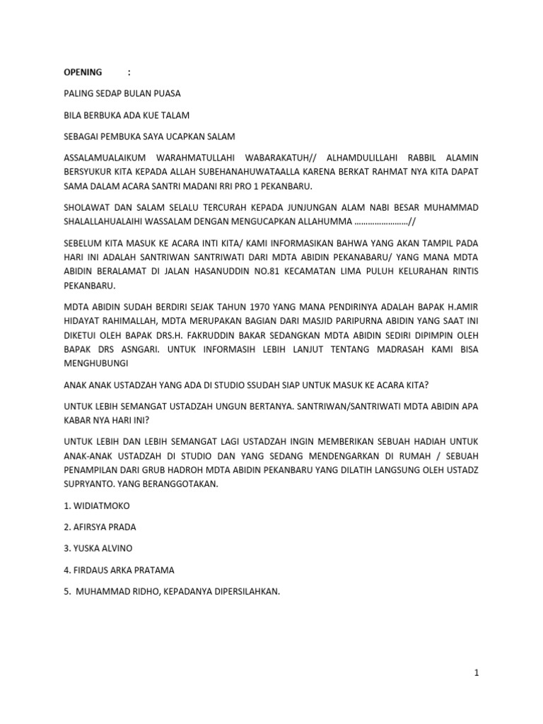 Teks Protokol Santri Madani | PDF | Agama & Spiritualitas