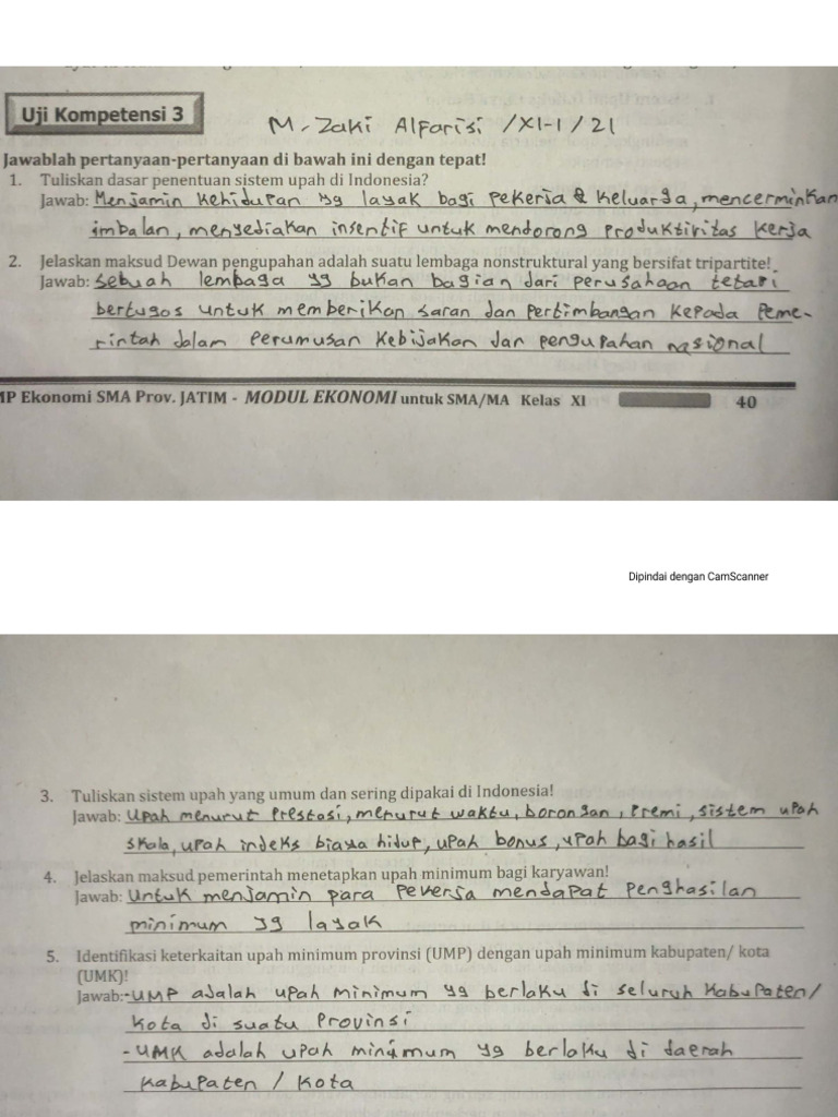 Tugas Ekolin UK 3 & 4 M. Zaki Alfarisi - XI-1 - 21 | PDF