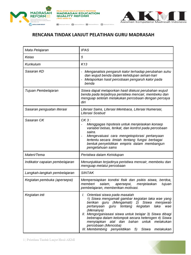 Template RTL Contoh | PDF