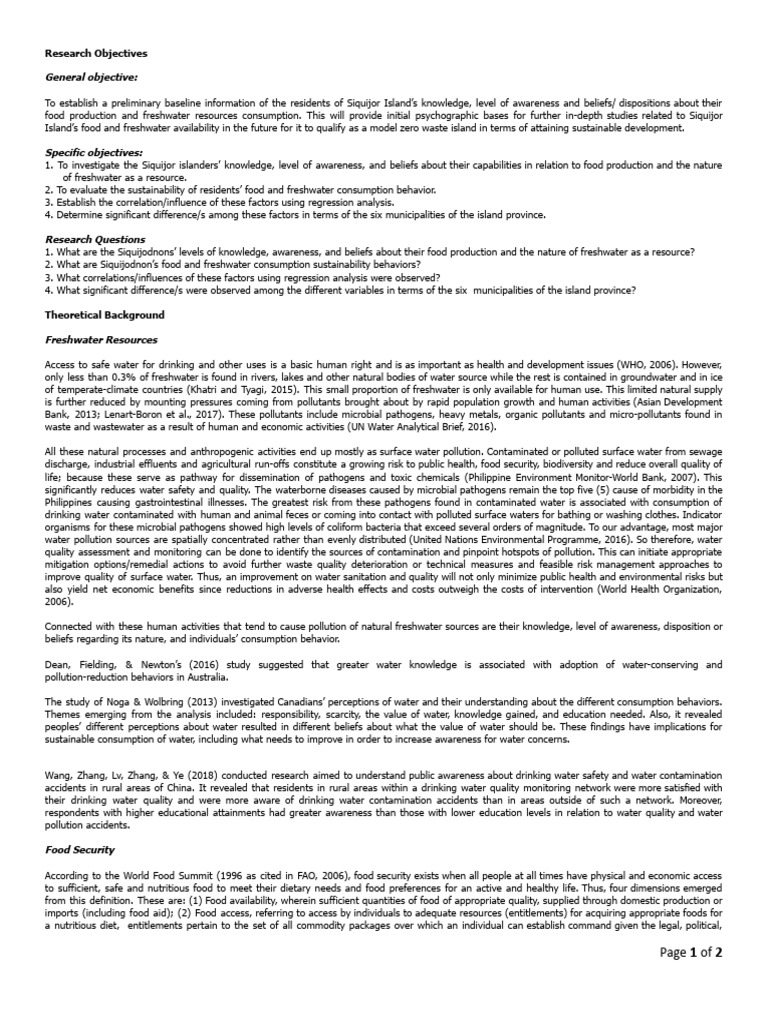 RRL, Frameworks, Research Objectives, Questions & Hypotheses | PDF ...