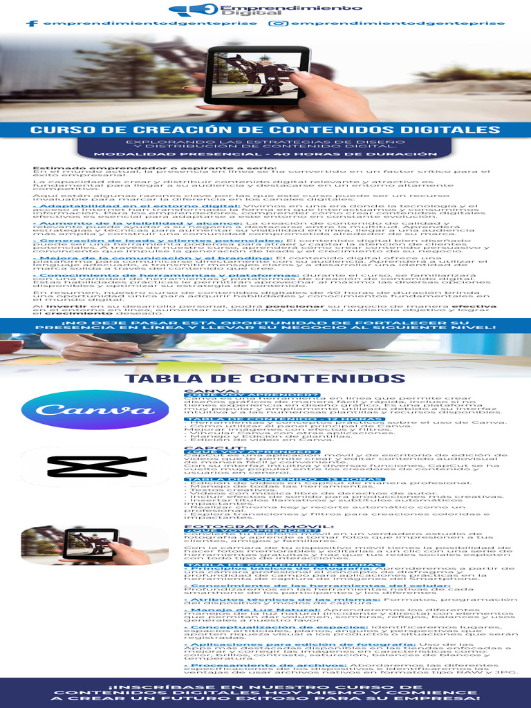 Curso Creaci N de Contenidos Digitales Karen | PDF | Internet | Software de la aplicacion