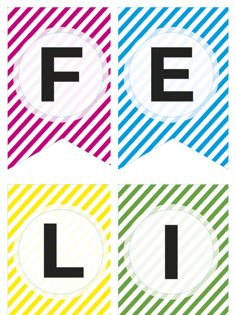 Banderines Feliz Cumpleaños Pdf