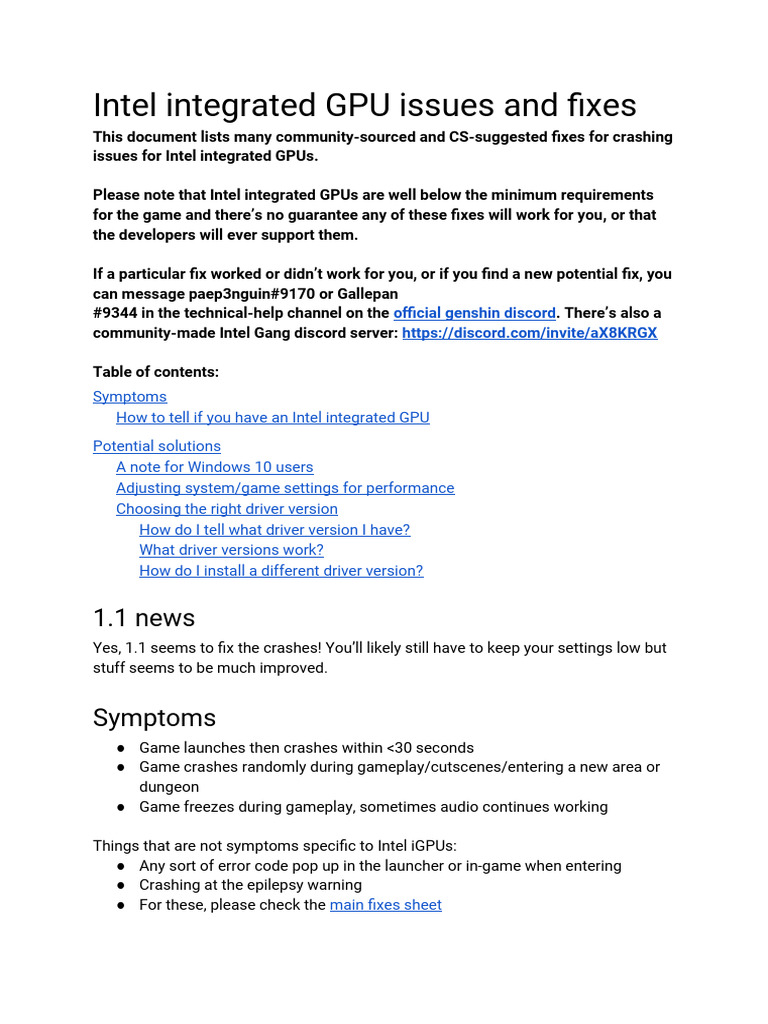 Intel Gang | PDF | Device Driver | Graphics Processing Unit