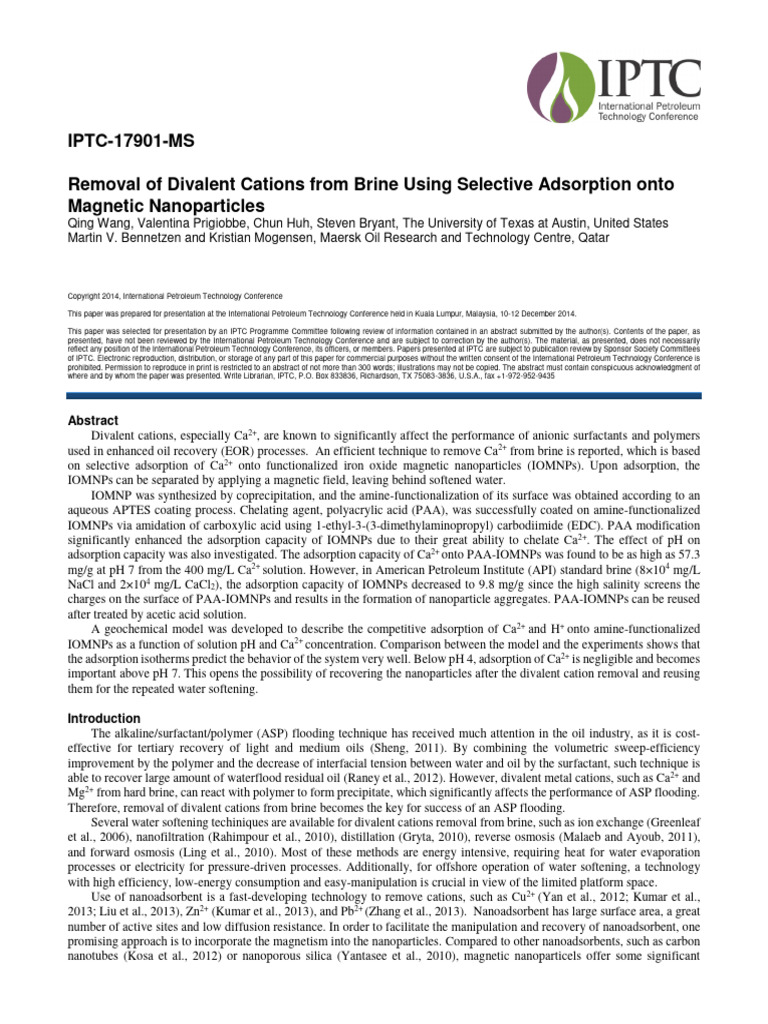 Copia de IPTC - 17901 - Wang | PDF | Adsorption | Ph Copia de IPTC - 17901 - Wang | PDF | Adsorption | Ph