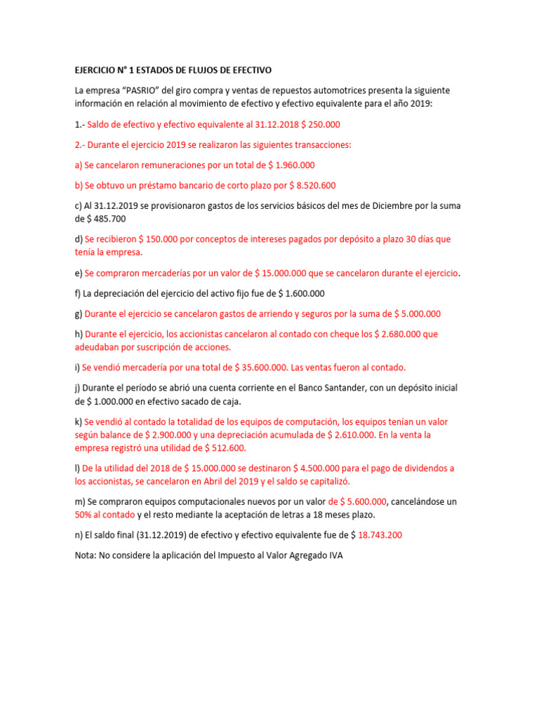 Ejercicio N° 1 EFE con solución | PDF | Compartir (Finanzas) | Dividendo