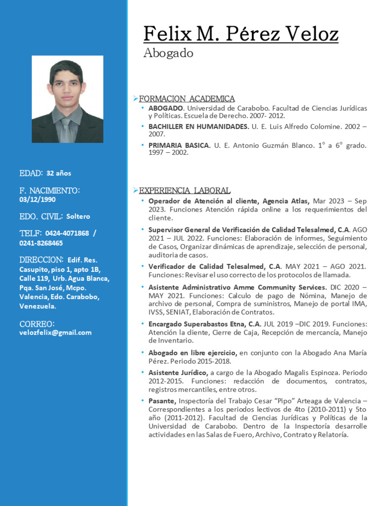 CV Felix Perez 2022 L | PDF | Negocios