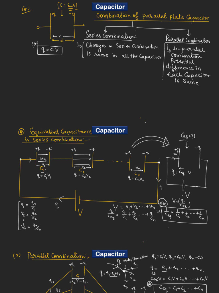 Capacitor - L-02 (Class Notes) | PDF