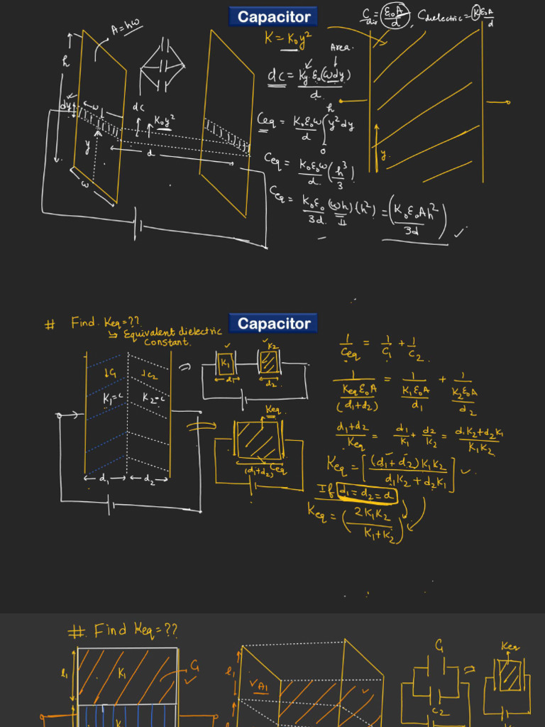Capacitor - L-03 (Class Notes) | PDF