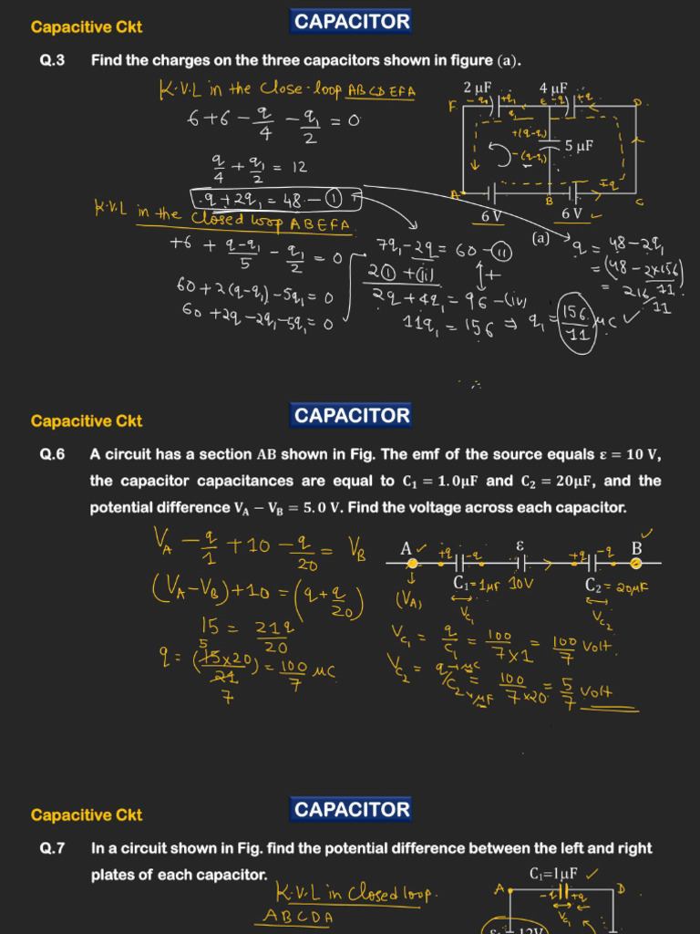 Capacitor - L-07 (Class Notes) | PDF