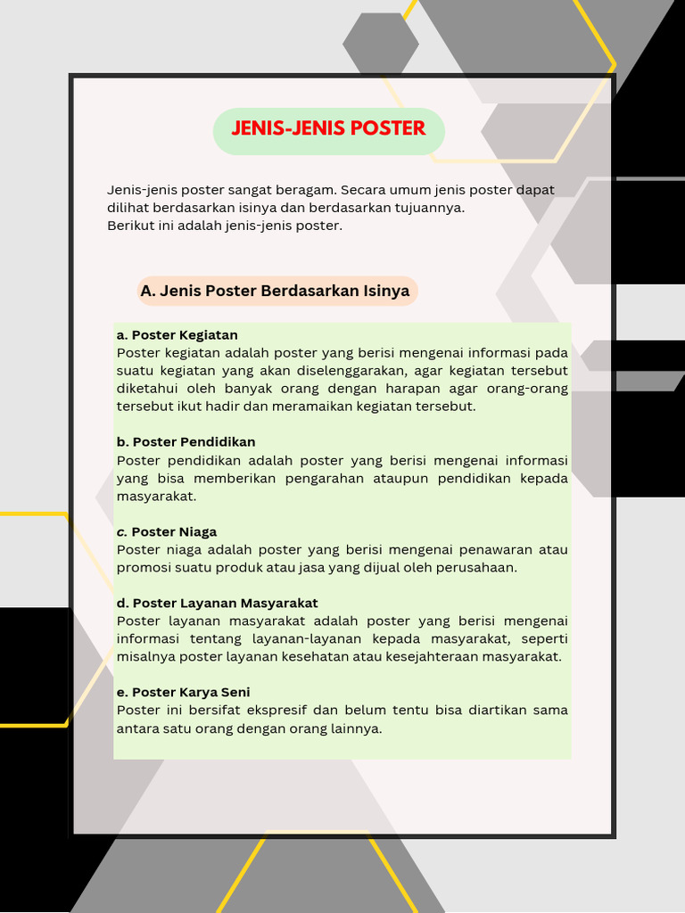 Jenis Jenis Poster | PDF