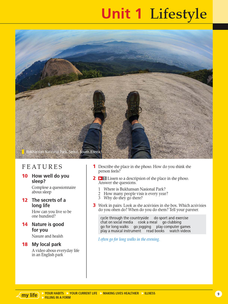 Life 2e Pre Intermediate Students Book Unit 1 | PDF | Sleep | Adverb