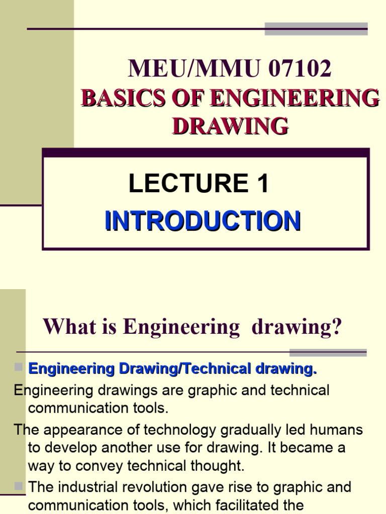 Lecture 1 - Lines & Letering | PDF | Technical Drawing | Drawing