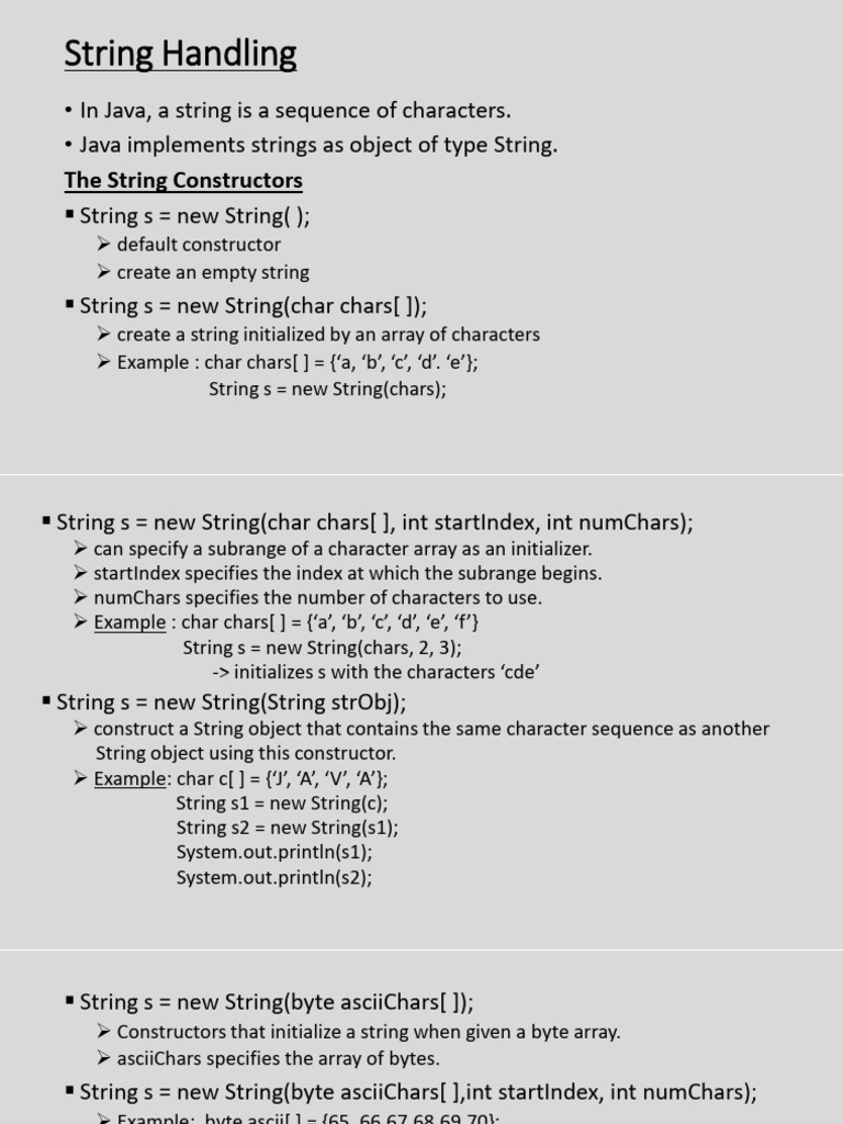 Strings Pdf String Computer Science Constructor Object Oriented Programming