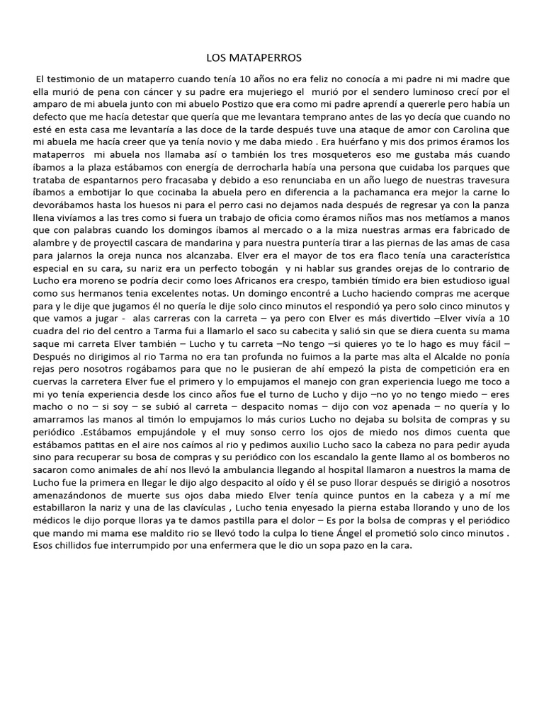 Los Mataperros | PDF | Arte | Poesía