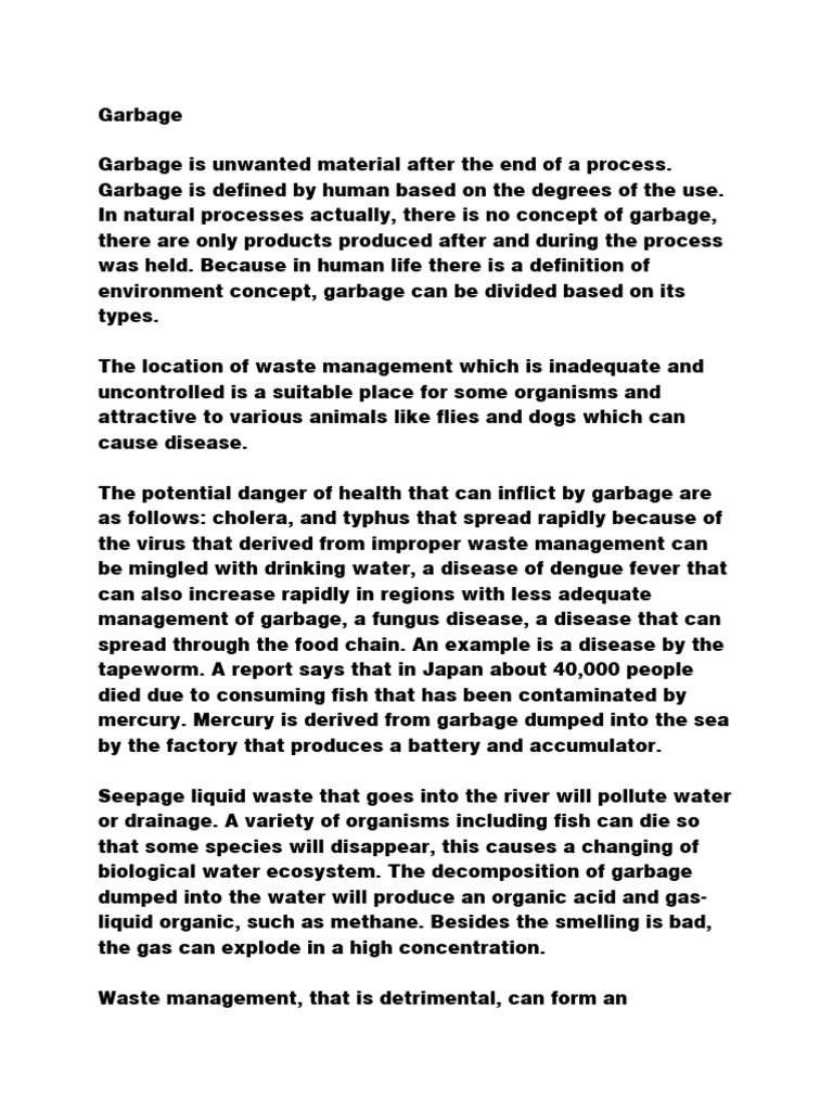 Garbage | PDF | Municipal Solid Waste | Waste