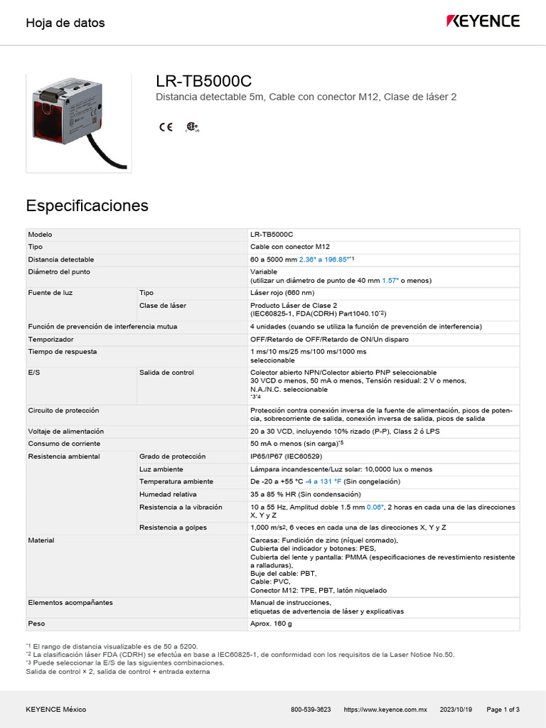 LR TB5000C Datasheet | PDF | Conector eléctrico | Ingenieria Eléctrica