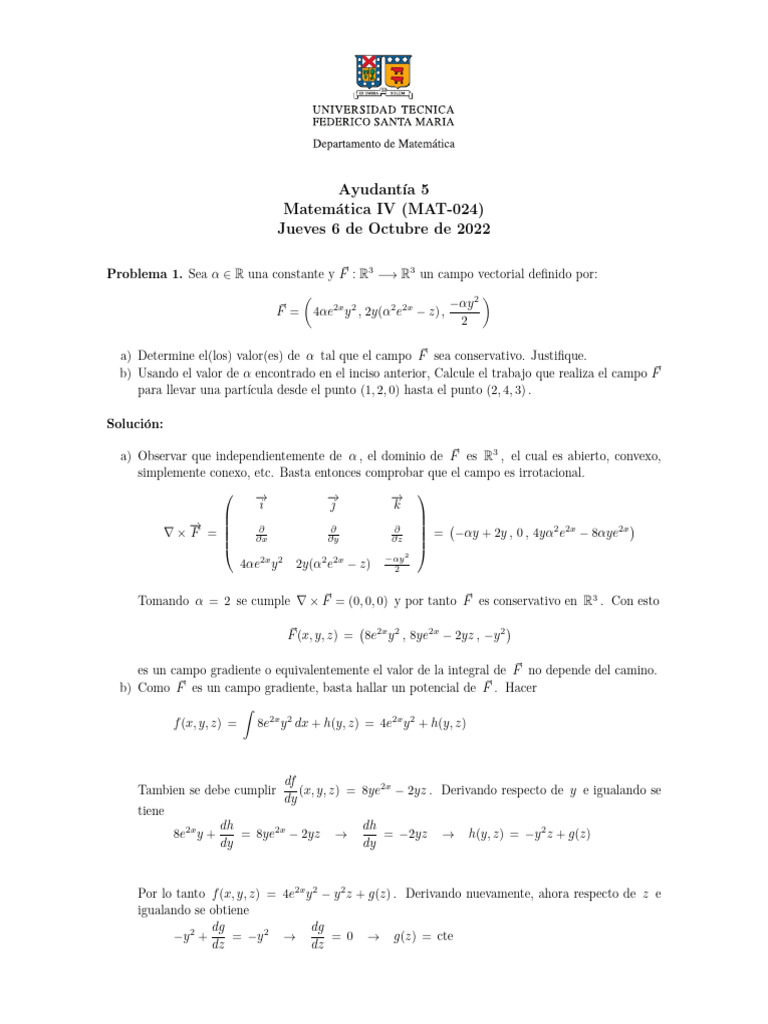 Pauta Ayudantia 5 MAT024 2022-02 | PDF | Matemáticas | Álgebra abstracta