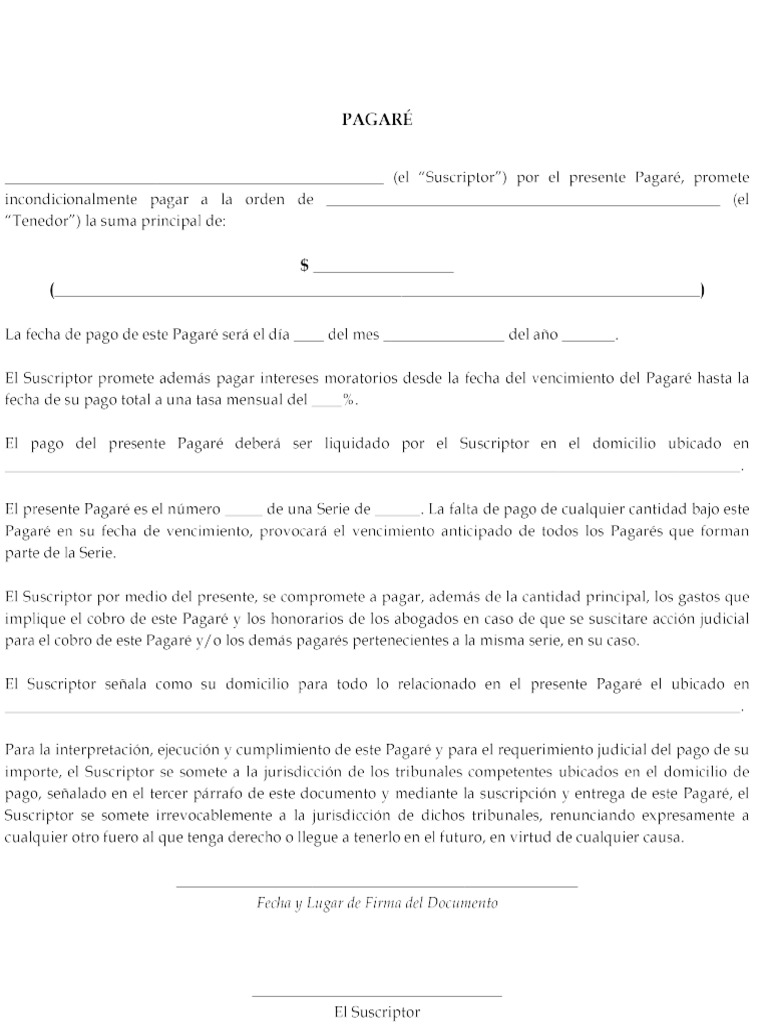 Pagaré-Genérico-Carta Con Aval | PDF