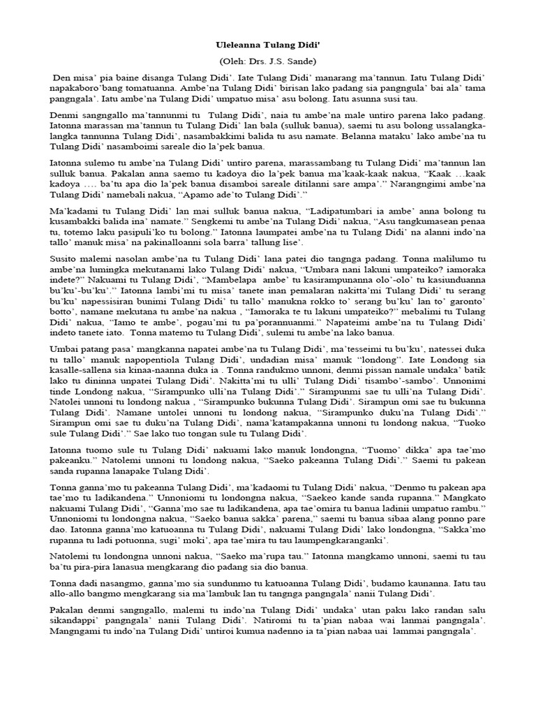 Uleleanna Tulang Didi | PDF
